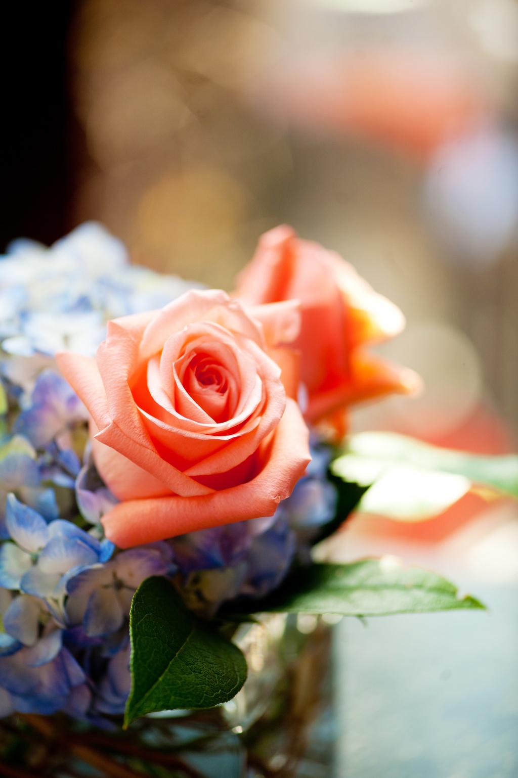 Simple Rose Centerpieces