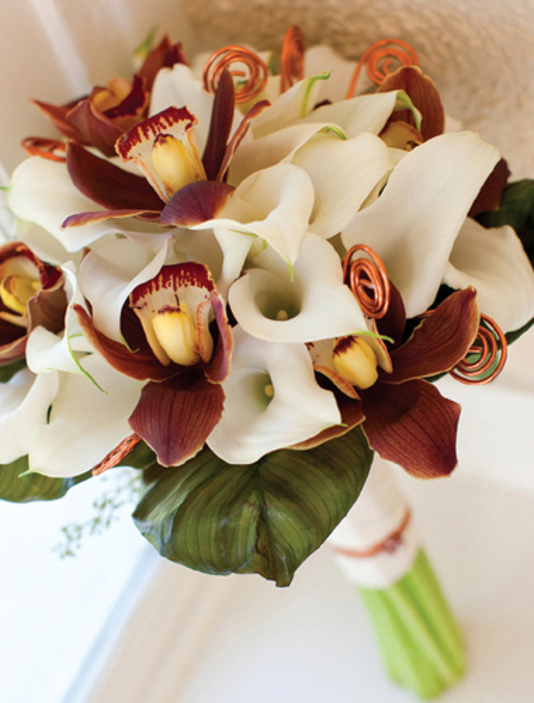 White Orchid Calla Lily Bouquet