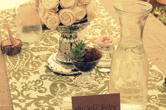 Elegant Wedding Reception Decor Centerpiece Vases Mercury Glass 1o
